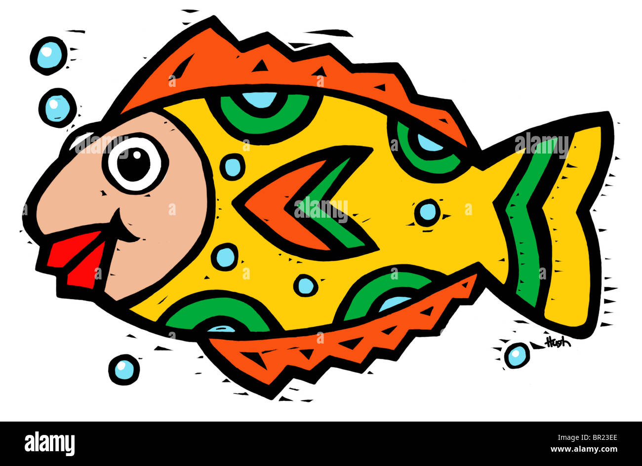 Colorful fish illustration hi-res stock photography and images - Alamy