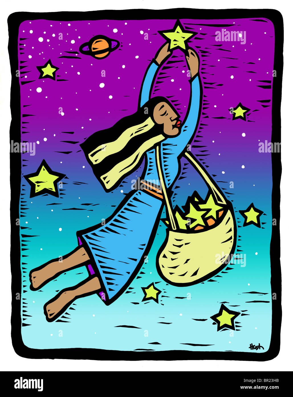 Stars illustration Cut Out Stock Images & Pictures - Alamy