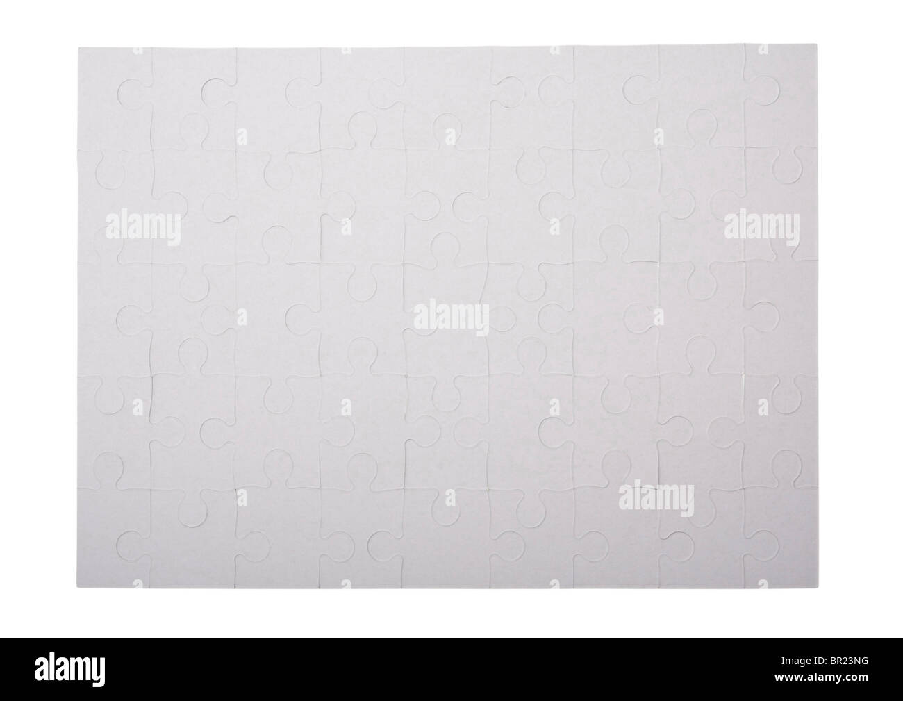 Blank jigsaw on white background Stock Photo - Alamy