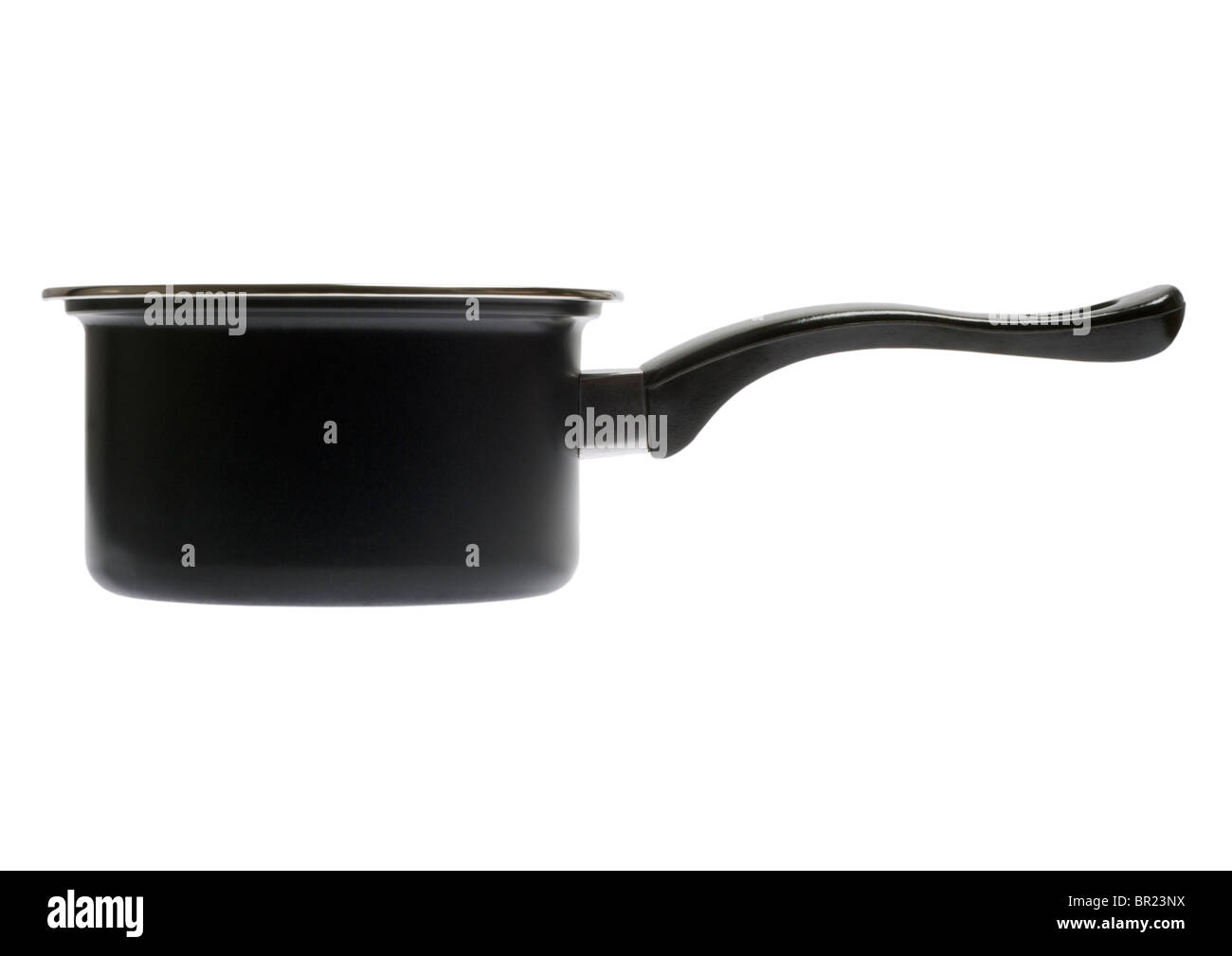 Non stick sauce pan on white background Stock Photo - Alamy