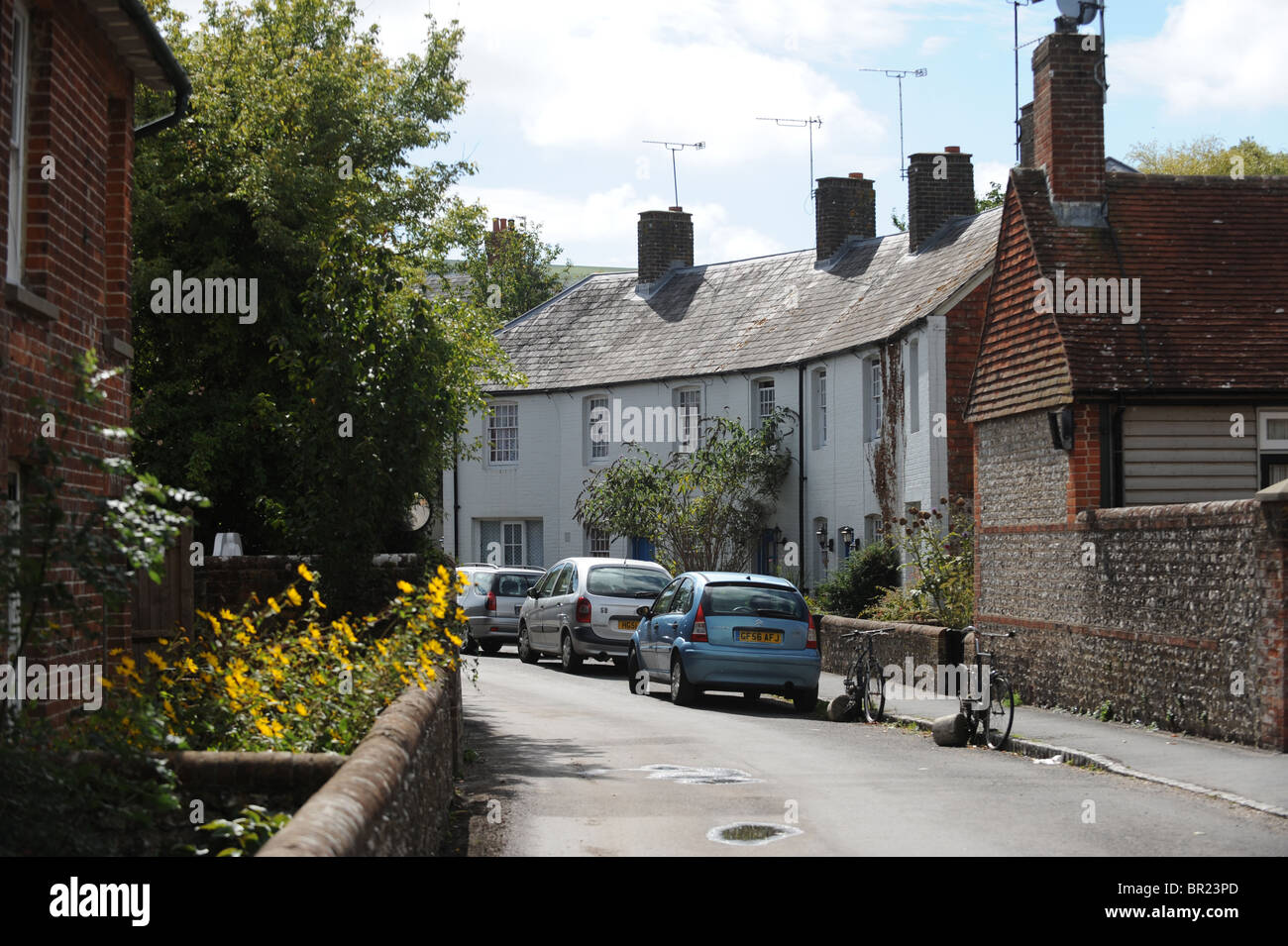 Cottages in the village of Firle near Lewes East Sussex UK Stock Photo ...
