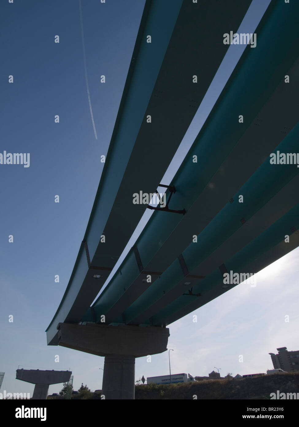 Construction of highway overpass Stock Photo - Alamy