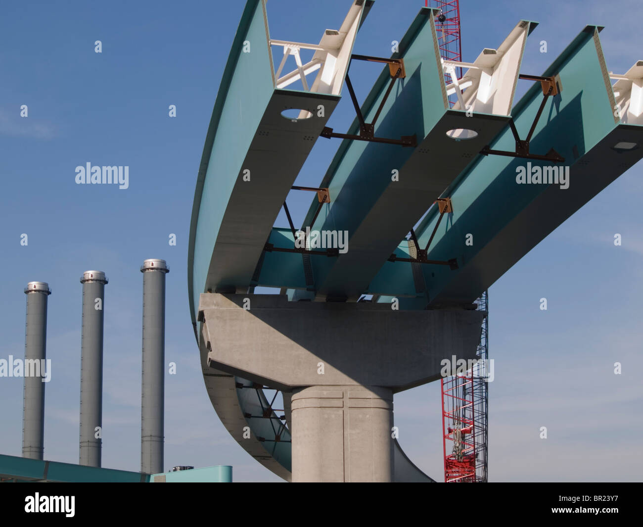Construction of highway overpass Stock Photo - Alamy