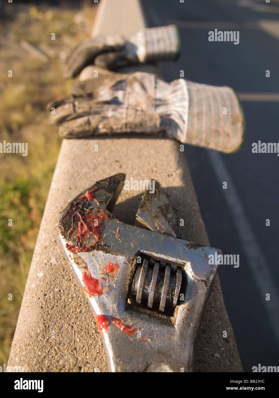 Tools at a construction site Stock Photo - Alamy