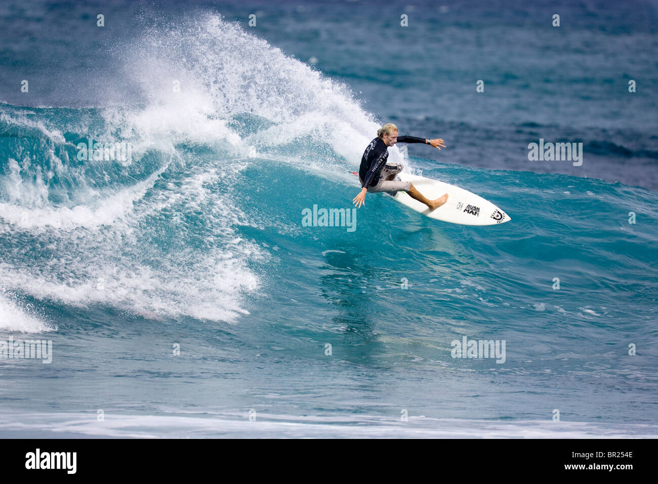 surfer performaing a carving manoeuvre, Hawaii Stock Photo - Alamy