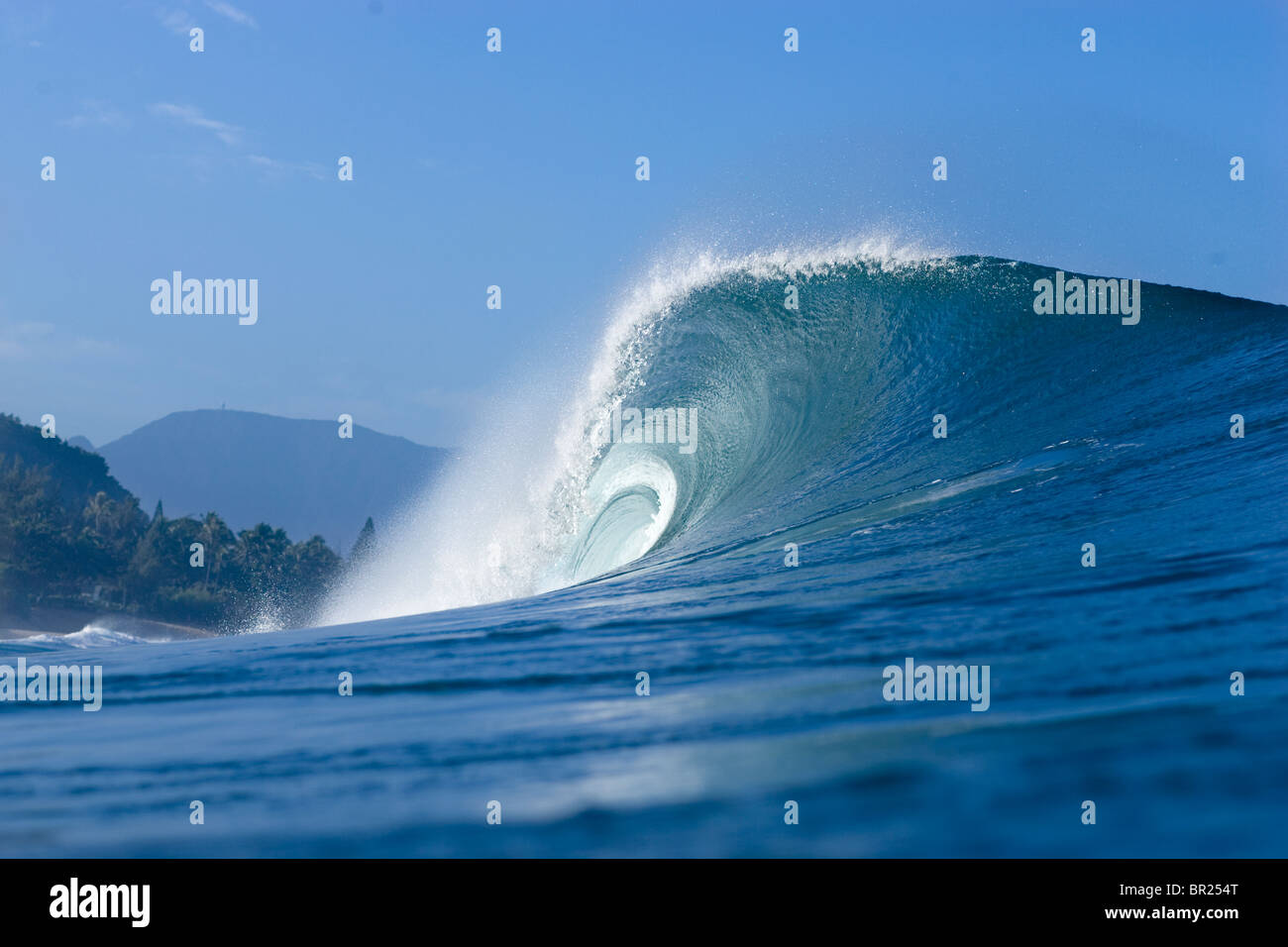 tubing wave in Hawaii Stock Photo - Alamy