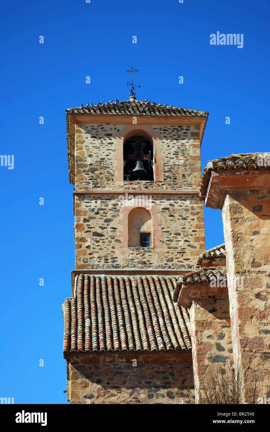 Church (Iglesia de Santa Ana) bell tower, Cadiar, Las Alpujarras ...