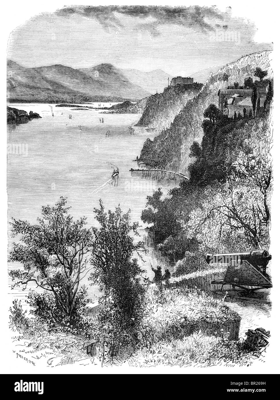 Hudson river from west Black and White Stock Photos & Images - Alamy