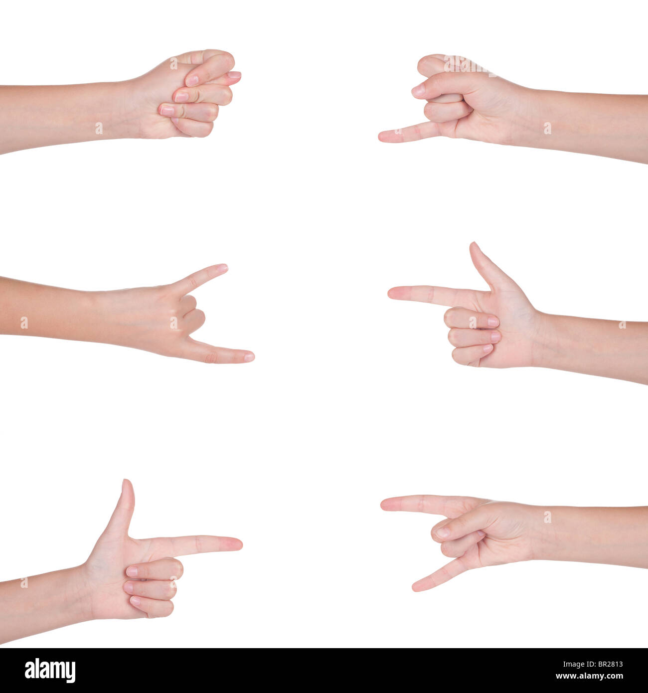 Set hand gestures hi-res stock photography and images - Alamy