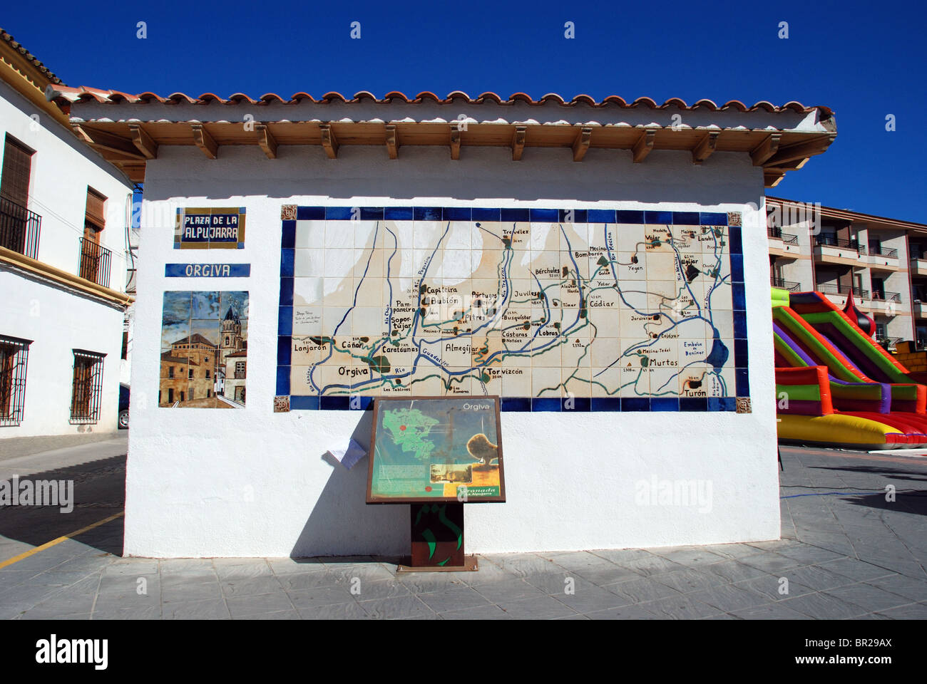 Ceramic map of the Alpujarras area, Orgiva, Las Alpujarras, Granada ...