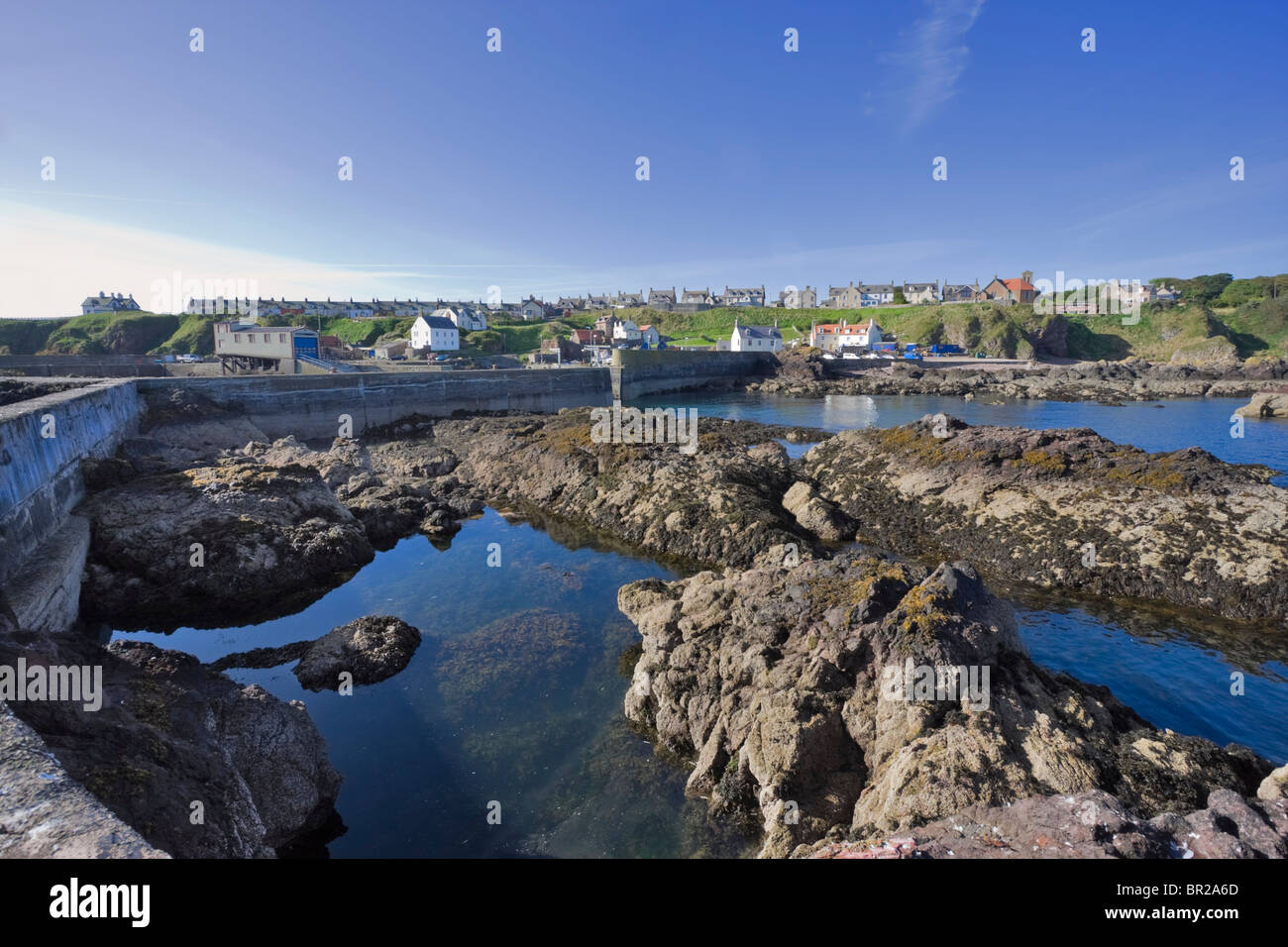 The harbour of the fishing village of St Abbs, Scotland Stock Photo - Alamy
