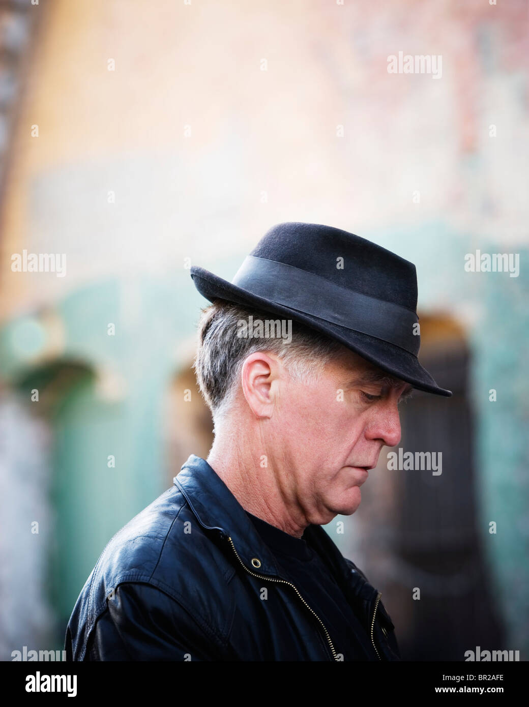 Profile of a middle aged man Stock Photo - Alamy
