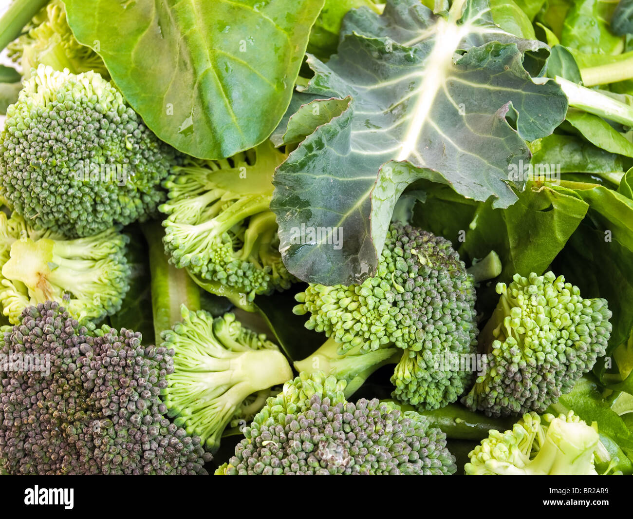 Front view of the green vegetables Stock Photo - Alamy