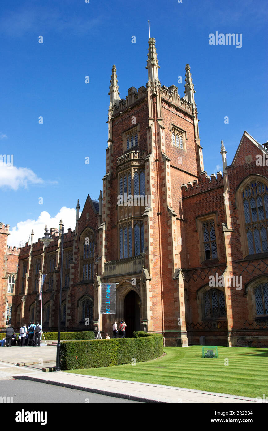 Queens University of Belfast main Lanyon Building Northern Ireland uk ...