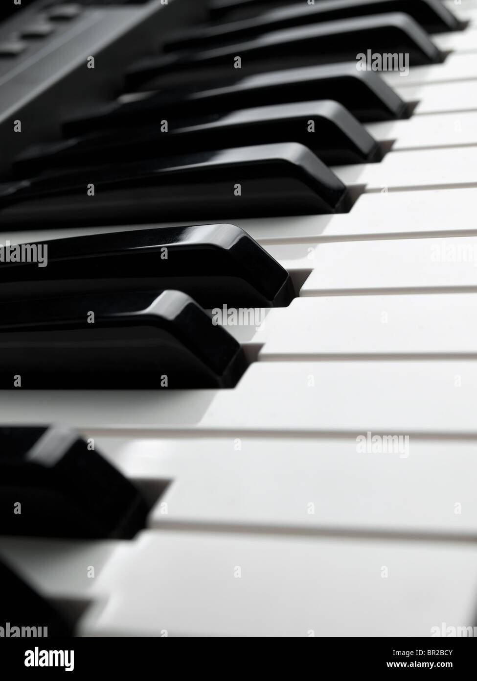 piano keyboard , image taken from low angle, shallow DOF Stock Photo ...