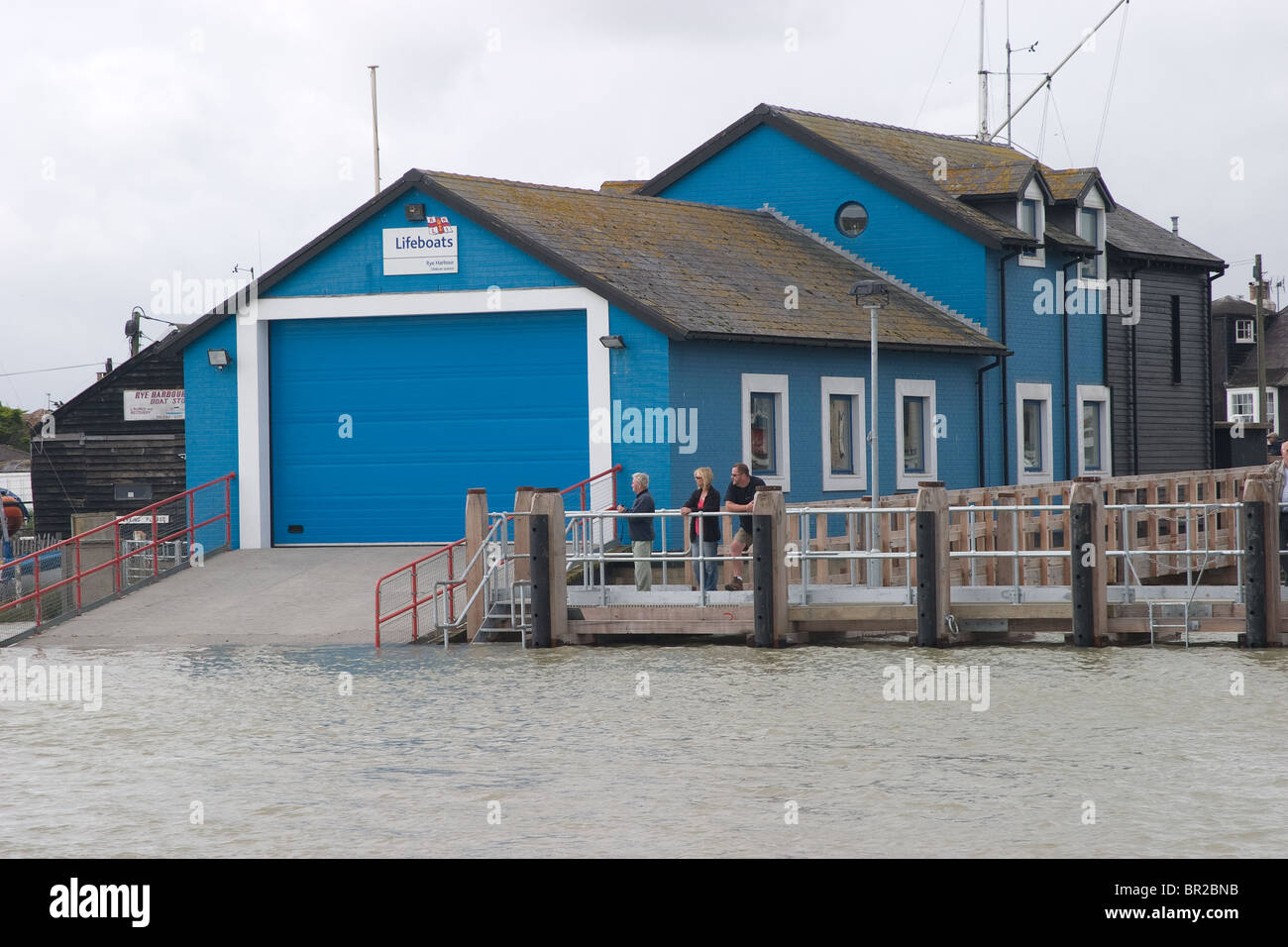high spring flooding tide harbour Rye Stock Photo - Alamy