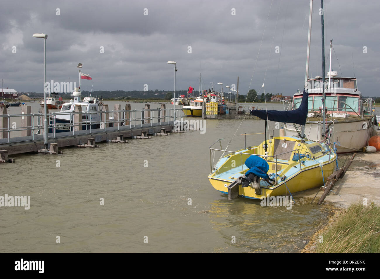high spring flooding tide harbour Rye Stock Photo - Alamy