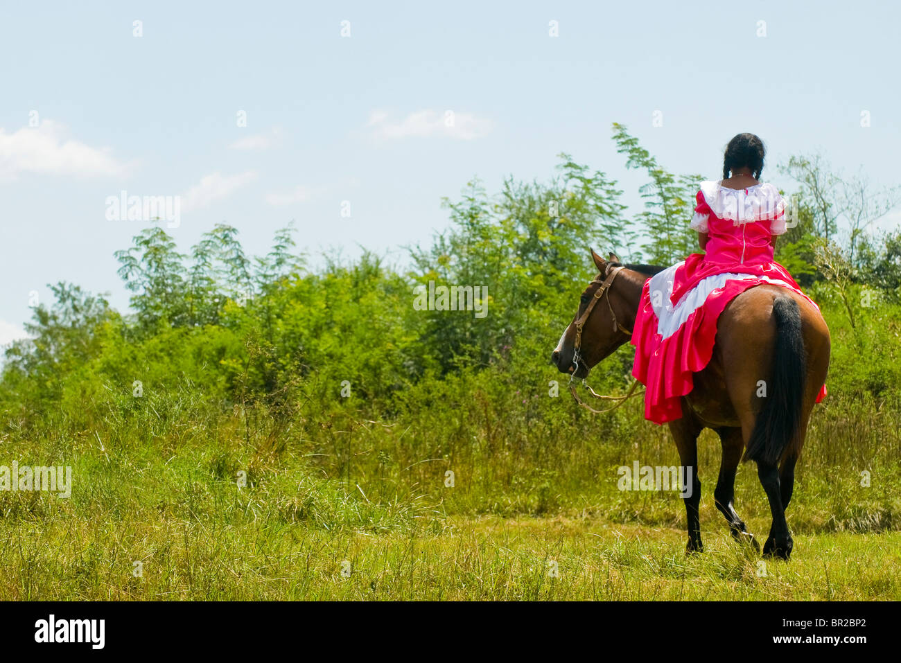 Participant in the annual festival Patria Gaucha in Tacuarembo, Uruguay ...