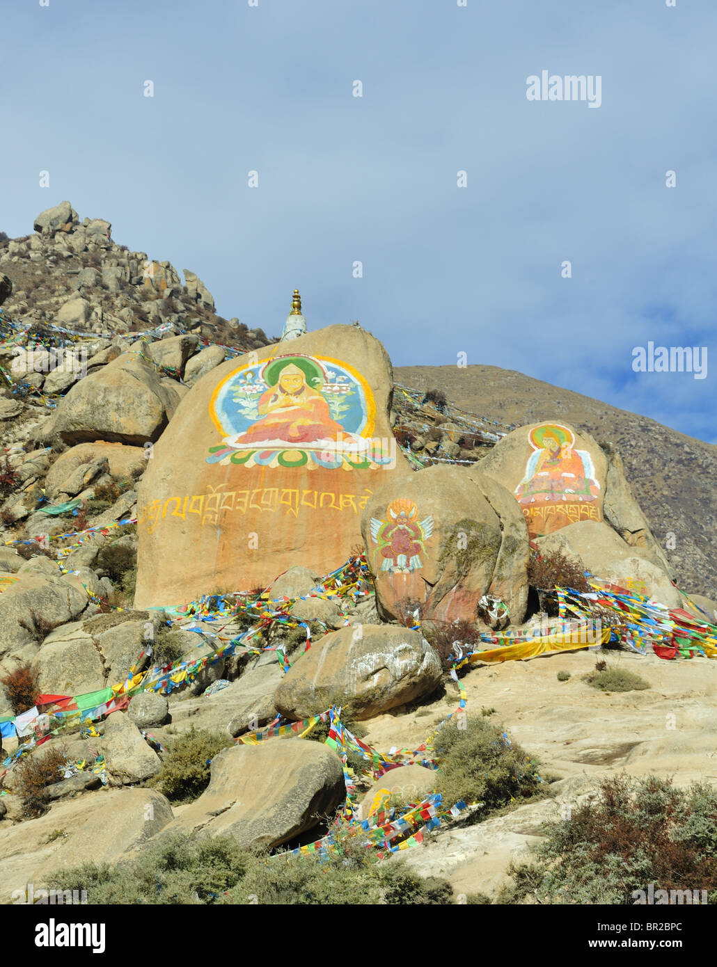 Tibetan rock paintings hi-res stock photography and images - Alamy