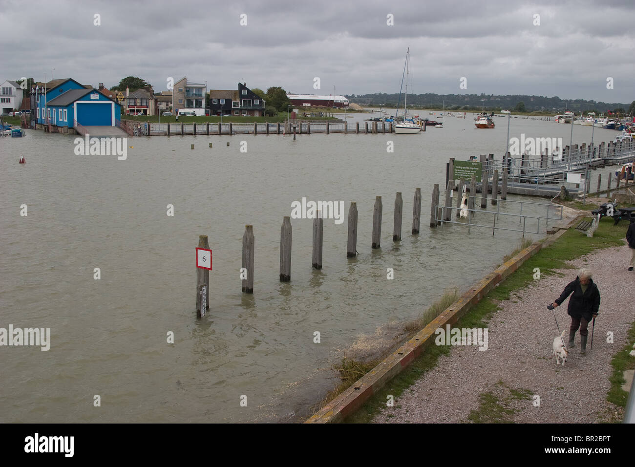 high spring flooding tide harbour Rye Stock Photo - Alamy