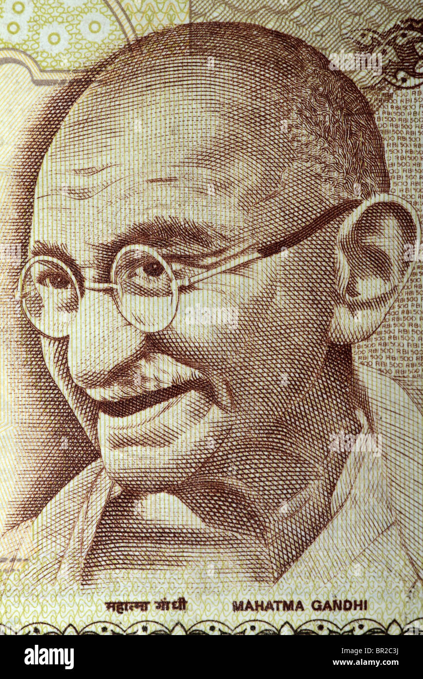 Banknote - Ghandi Stock Photo - Alamy