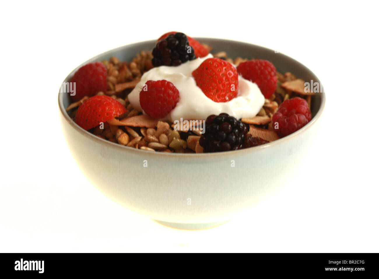 Muesli yogurt fresh berries Cut Out Stock Images & Pictures - Alamy