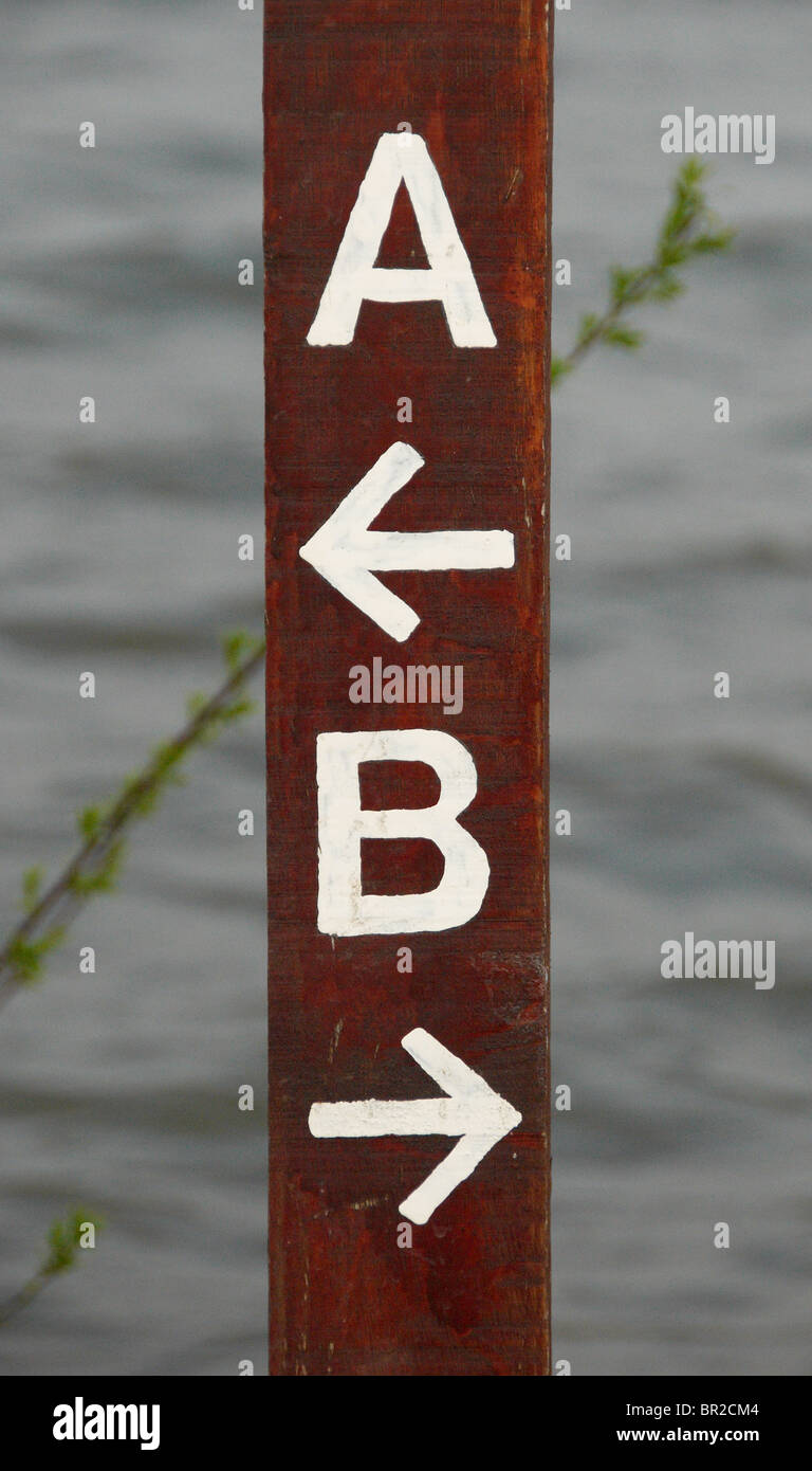 A to B Sign Stock Photo - Alamy