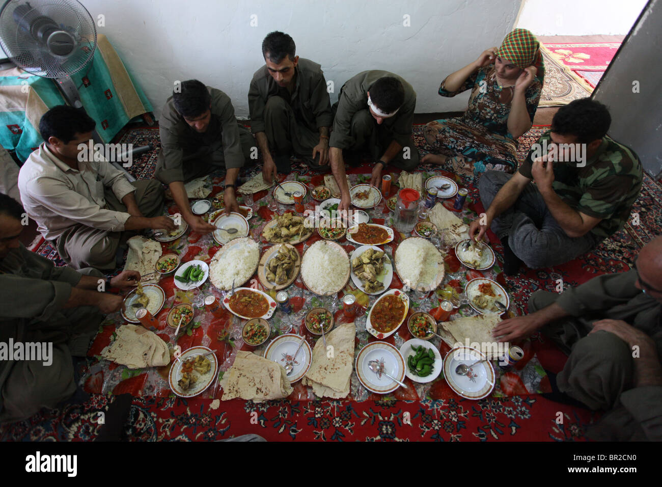 A group of Kurdish fighters of the People's Defense Forces HPG the ...