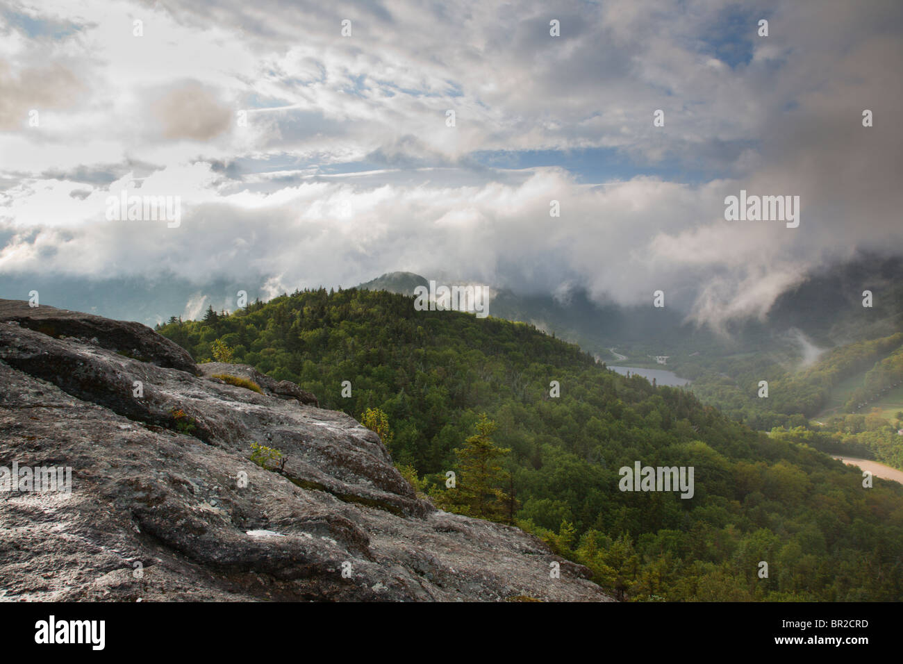 Franconia Notch State Park from Bald Mountain in the White Mountains ...