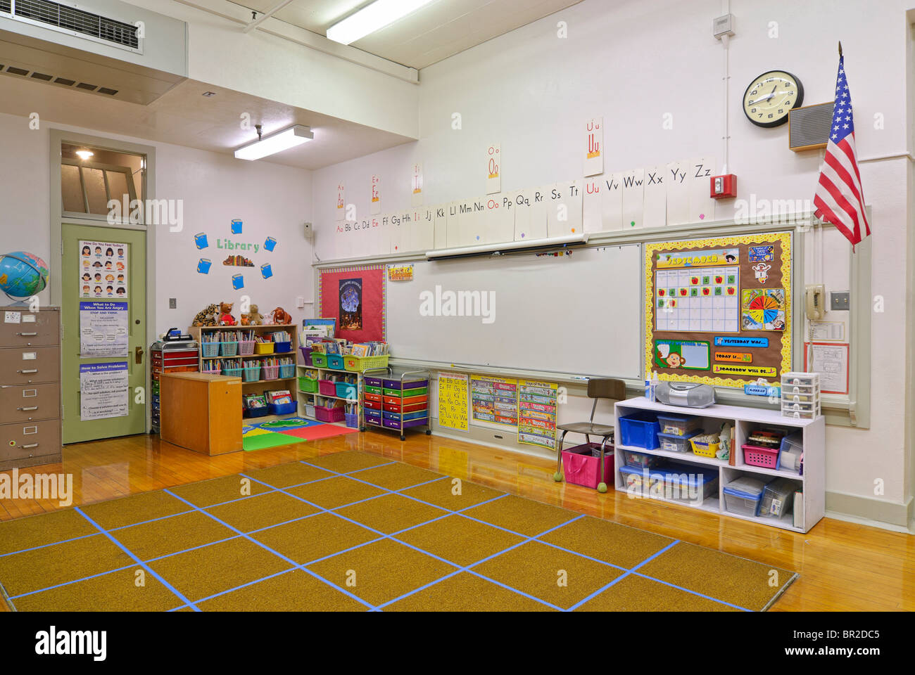 Kindergarten and First Grade classroom Stock Photo - Alamy