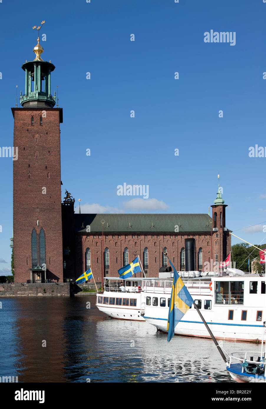 City Hall at Stockholm, Sweden seen from Stadbron Stock Photo - Alamy