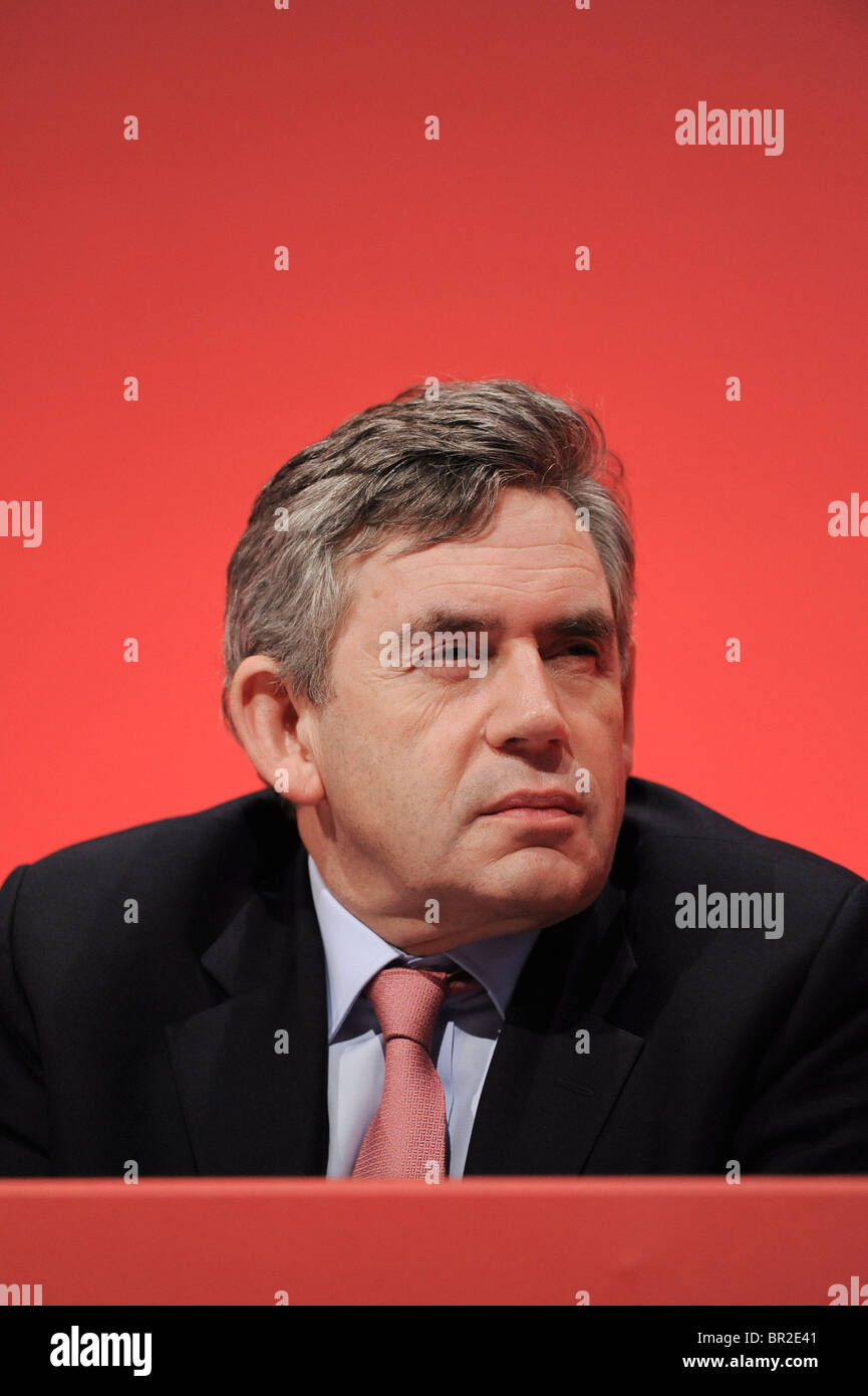 Gordon Brown attends the Labour Conference 2009 at Brighton, 30th ...