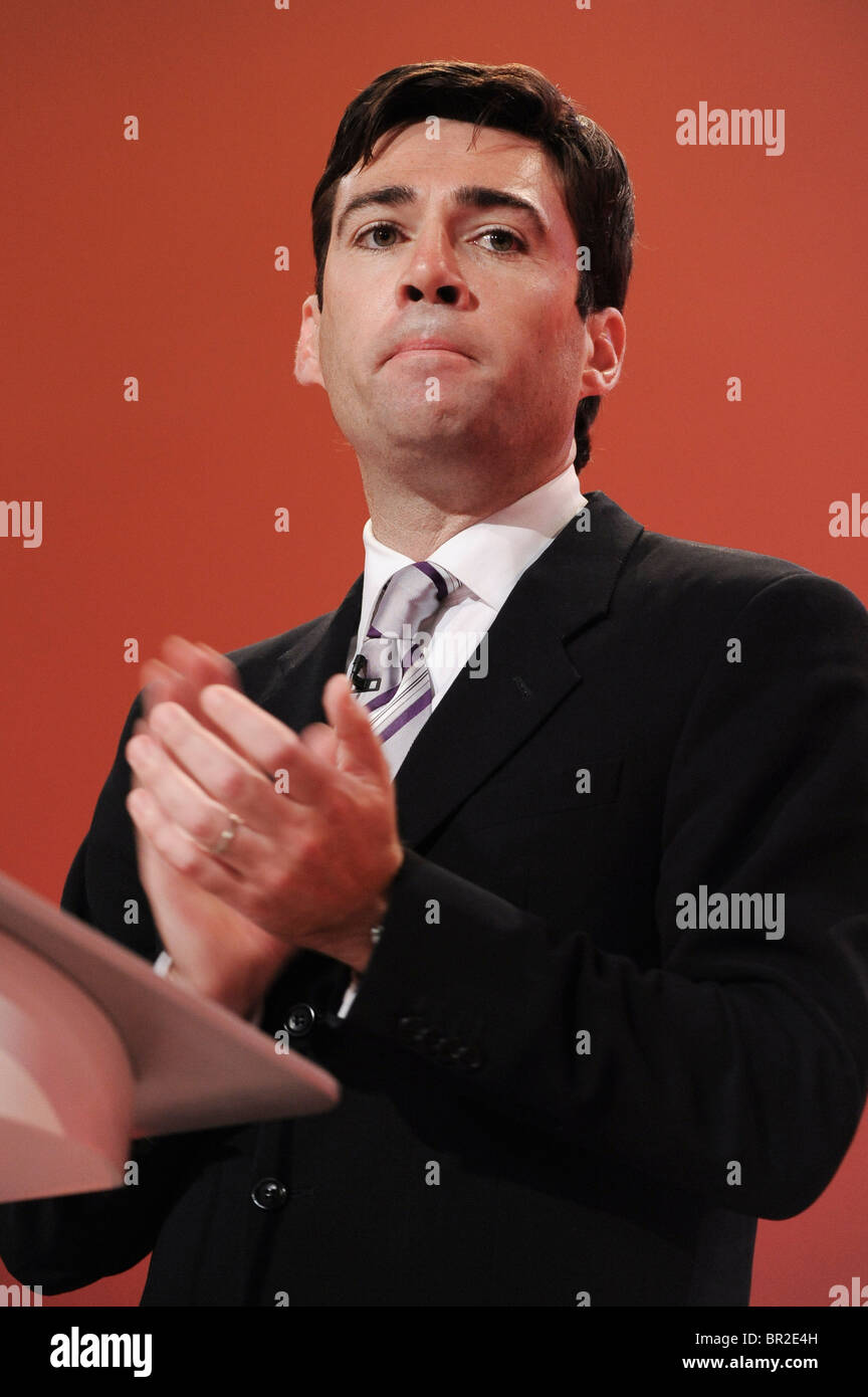 Andy Burnham MP attends the Labour Conference 2009 at Brighton, 30th ...