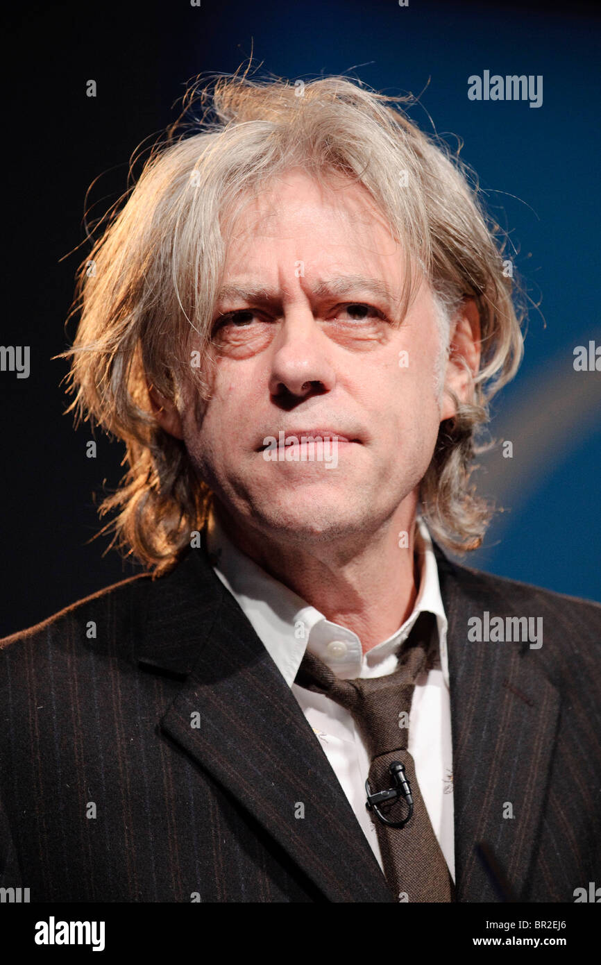 Sir Bob Geldof addresses the 'One Young World" Summit, London, 8th ...