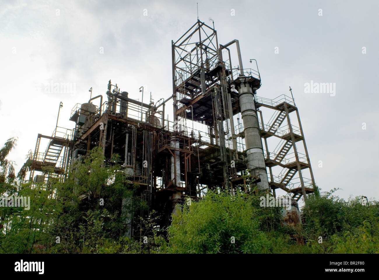 The ruins of the Union Carbide factory which still remains "unsafe" due ...