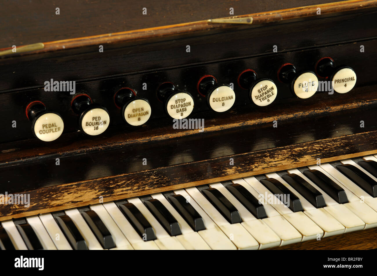 Organ in St. Michael`s Church, Budbrooke, Warwickshire, England, UK ...