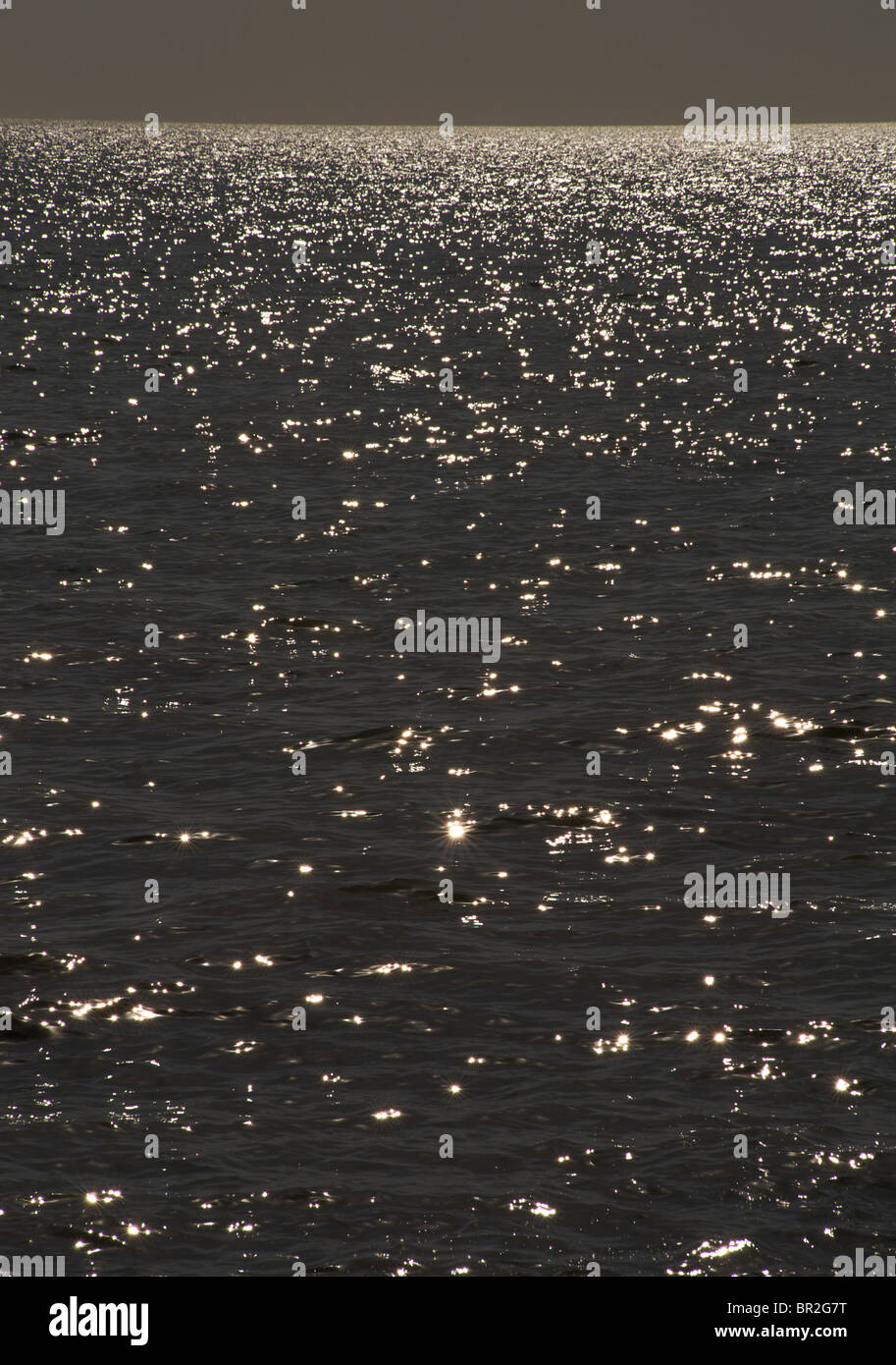 Sparkling sea and horizon Stock Photo - Alamy