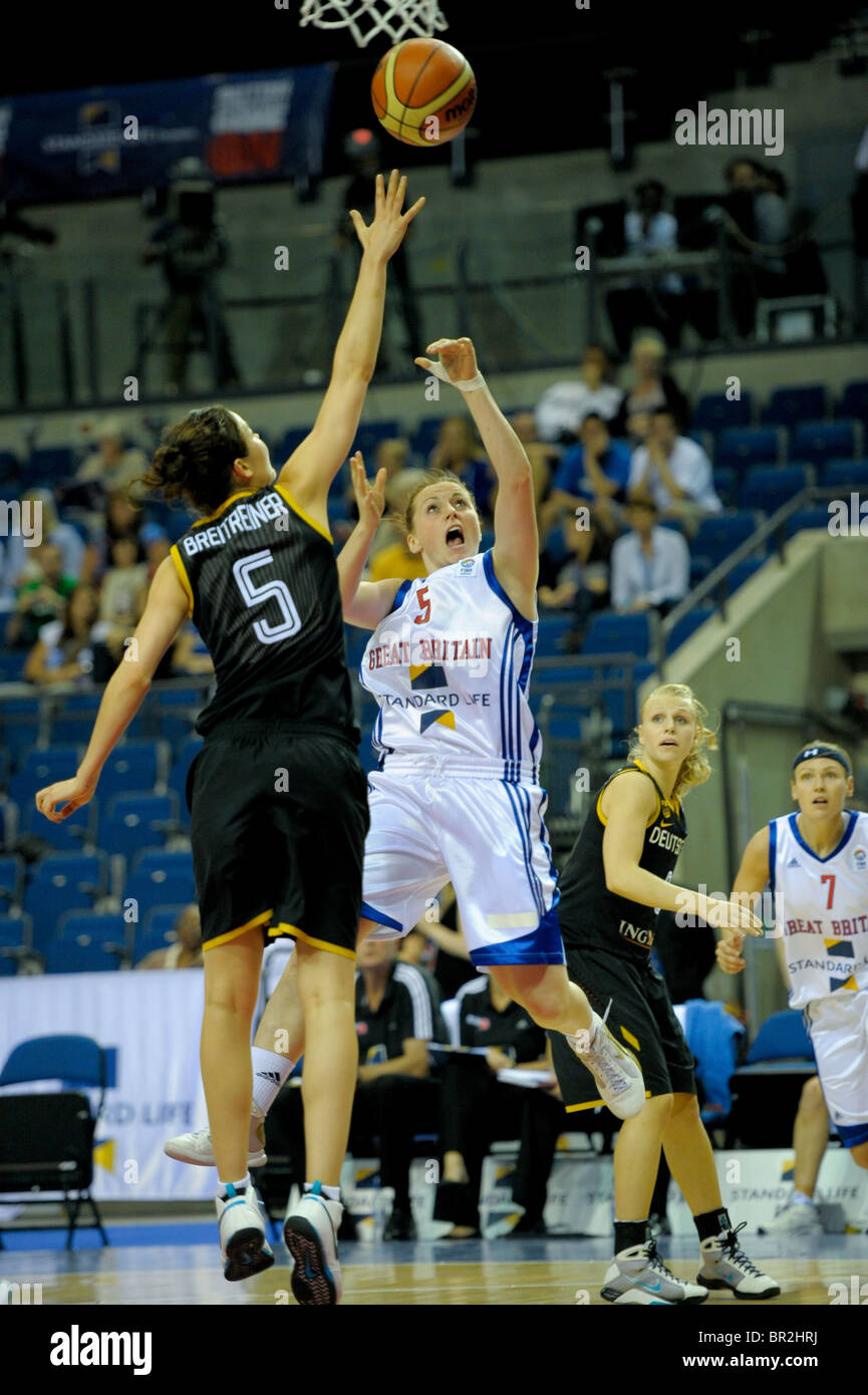26.08.2010 Great Britain take on Germany in the European basketball ...