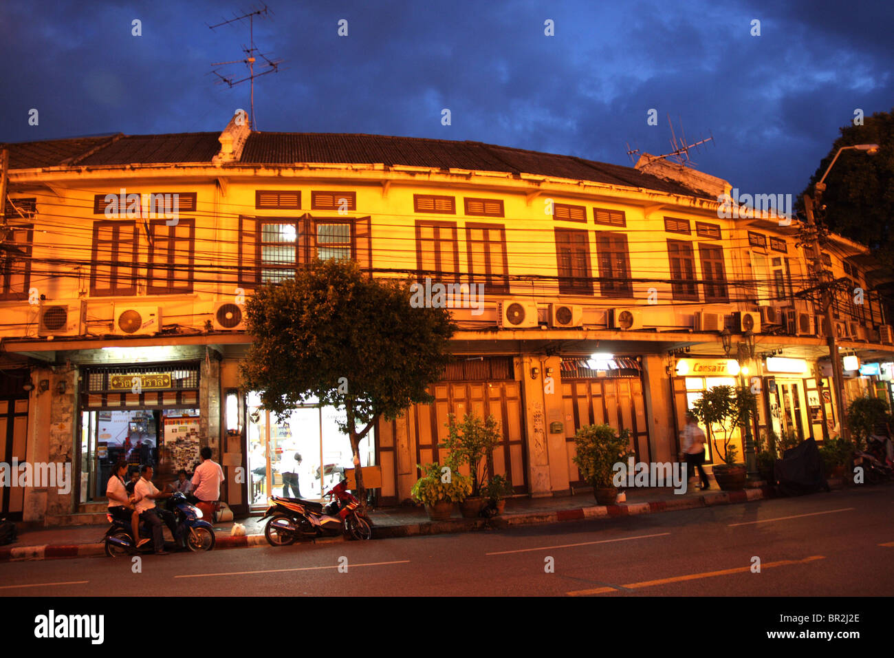 Classic old building on Phra Athit road , Bangkok , Thailand Stock ...