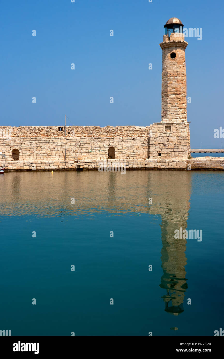 Old lighthouse. Rethymno, Crete Stock Photo - Alamy