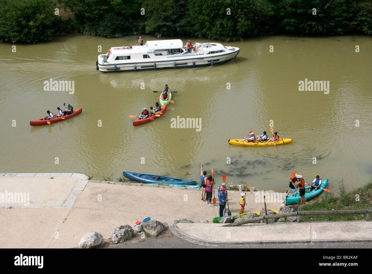 kayak water sport on river Stock Photo - Alamy