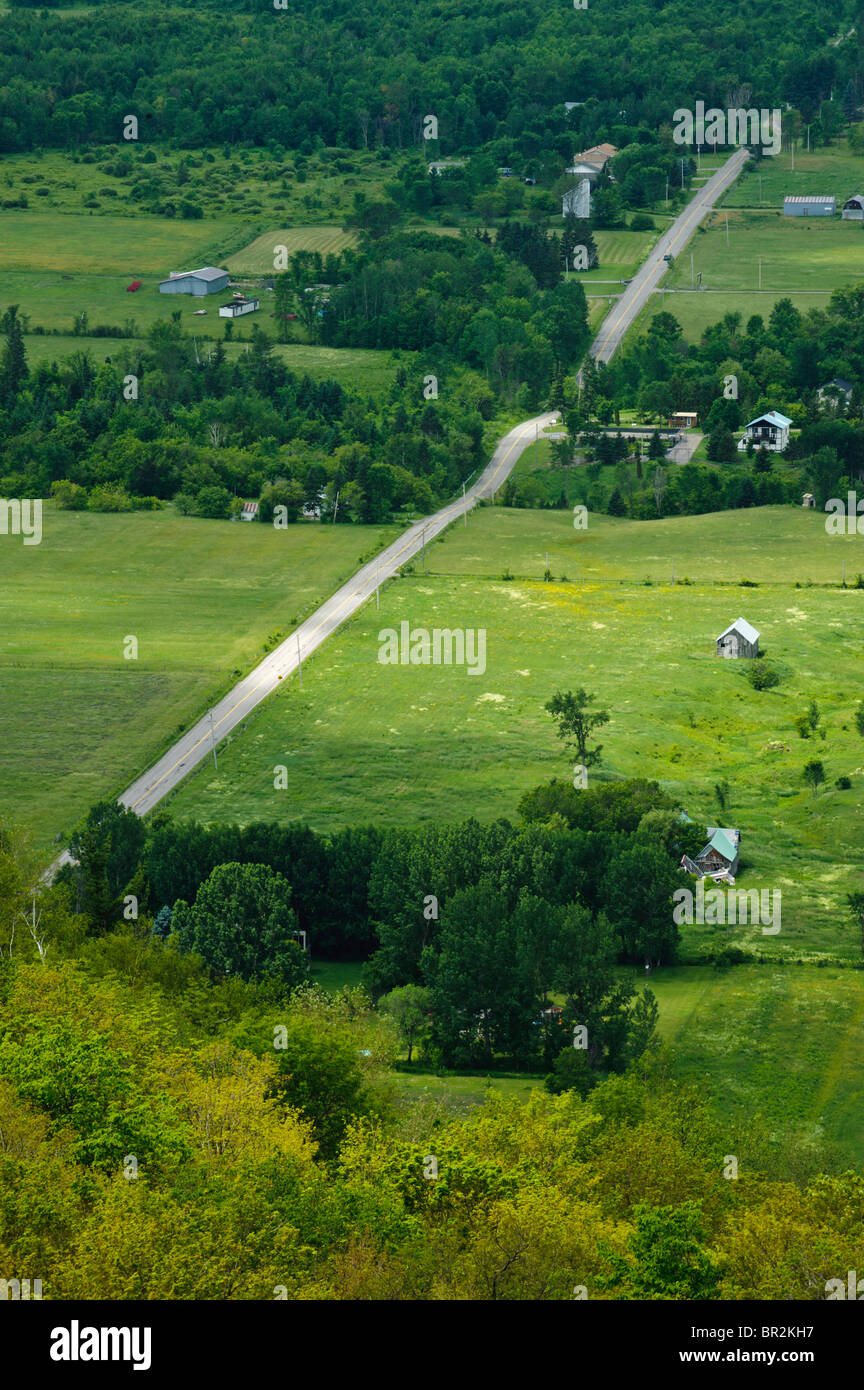 View over Ottawa River valley from Champlain Lookout, Gatineau Park ...