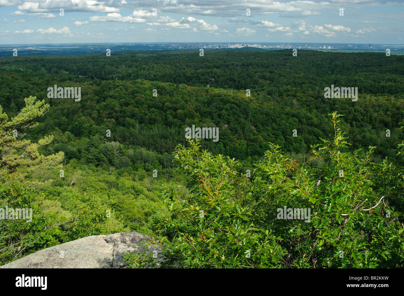 Ottawa city skyline in Ottawa River valley from King Mountain Trail ...