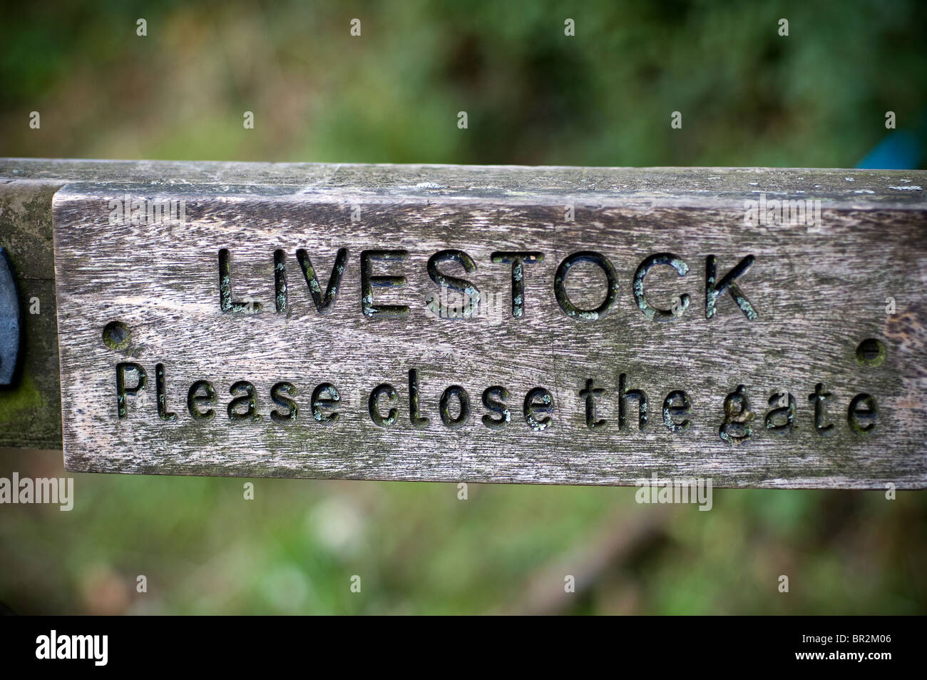 Wooden livestock sign,please close the gate,sign, warning, livestock ...
