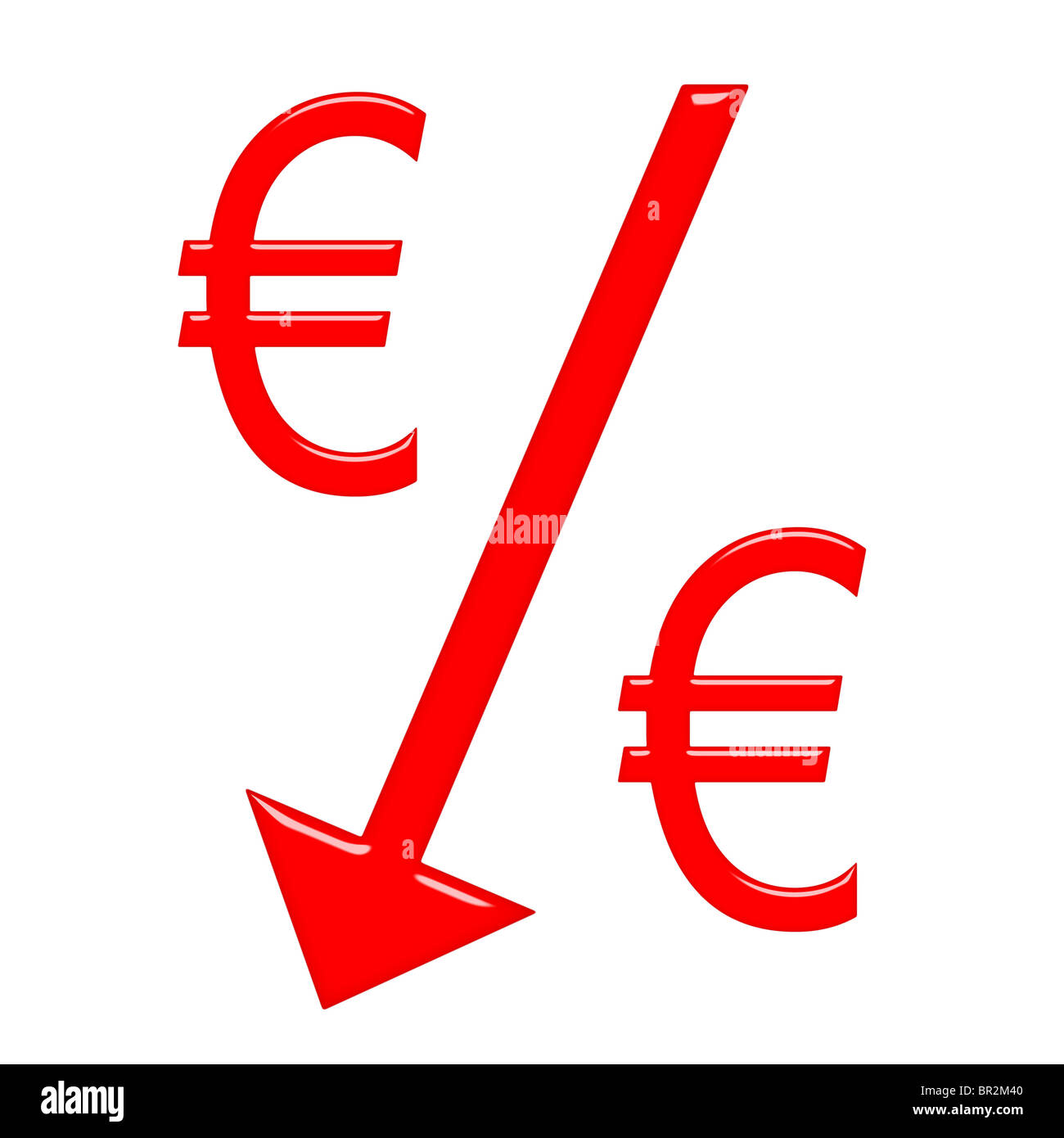 Falling Euro currency concept Stock Photo - Alamy