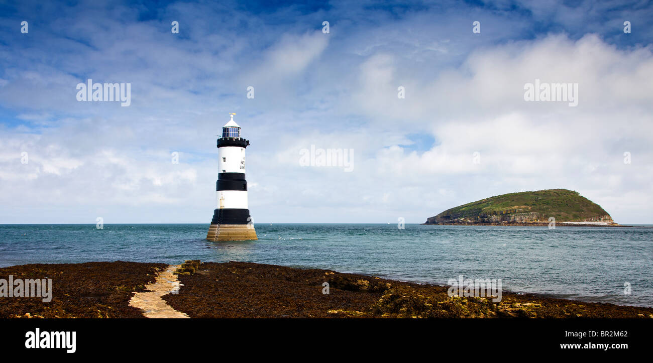 The lighthouse at Penmon Point Anglesey Stock Photo - Alamy