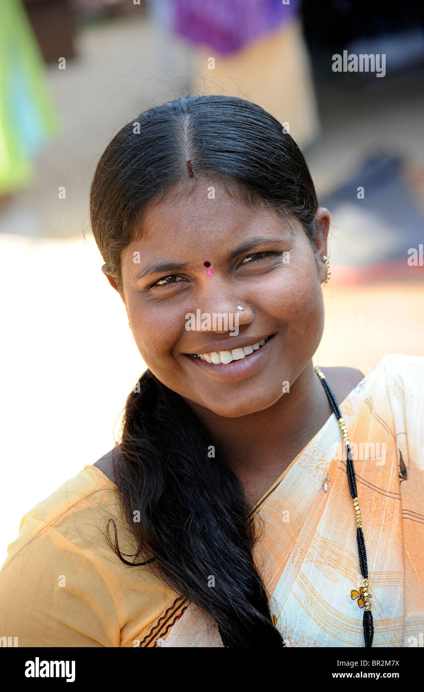 Portrait of an Indian woman, Goa, India Stock Photo - Alamy
