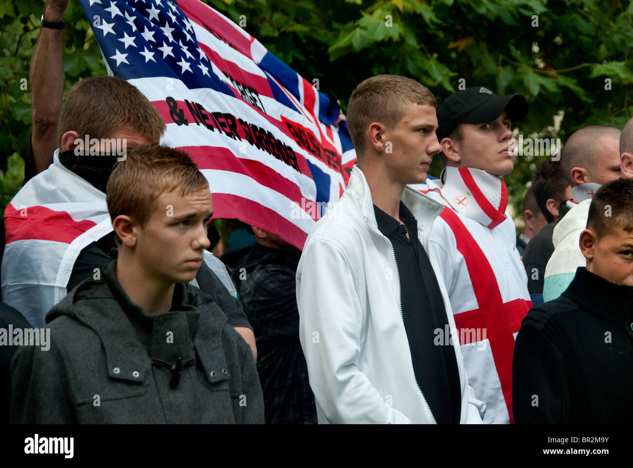 The English Defence League EDL an extreme right wing Islamophobic group ...
