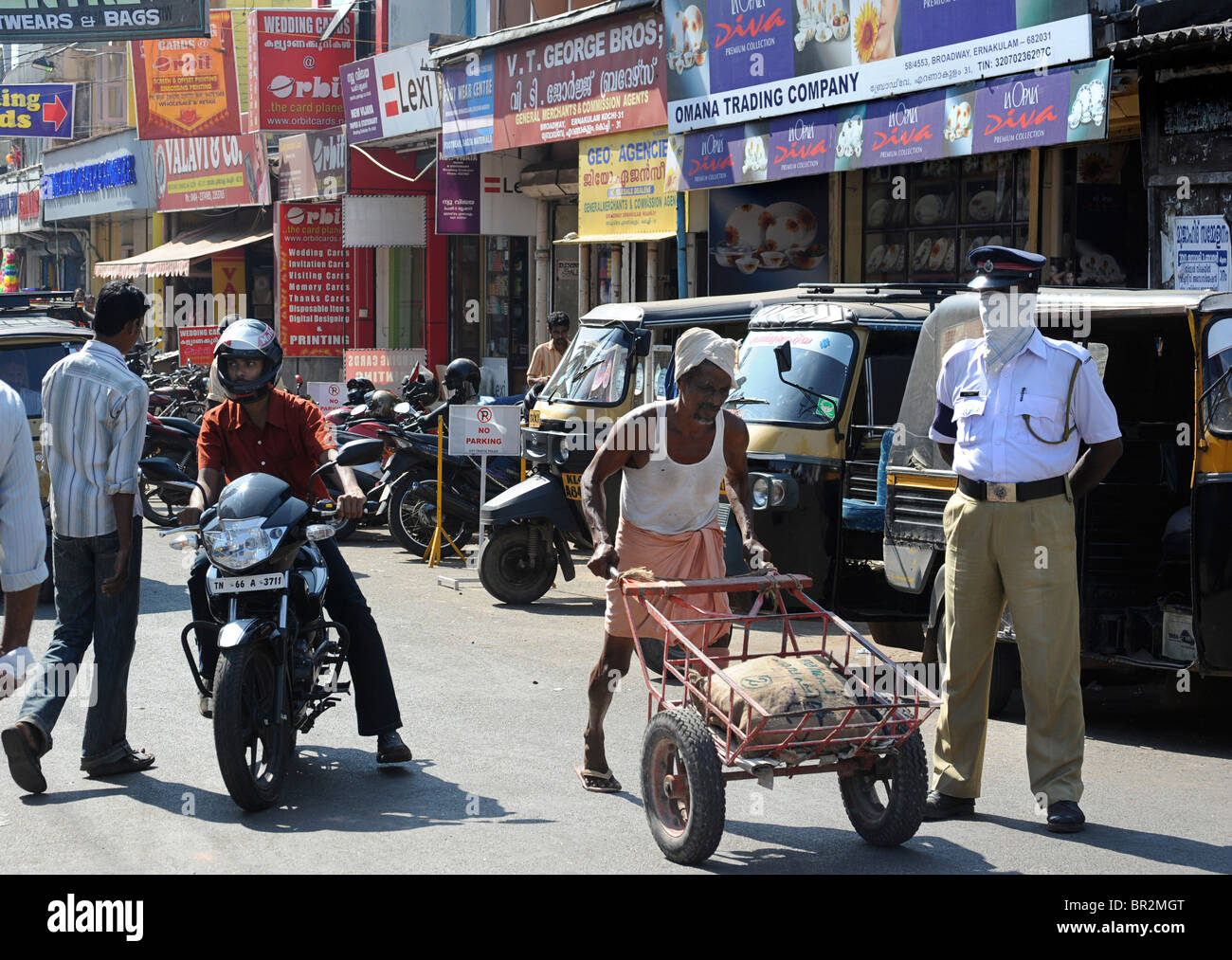 Urban street scene, Goa, Cochin, India Stock Photo - Alamy