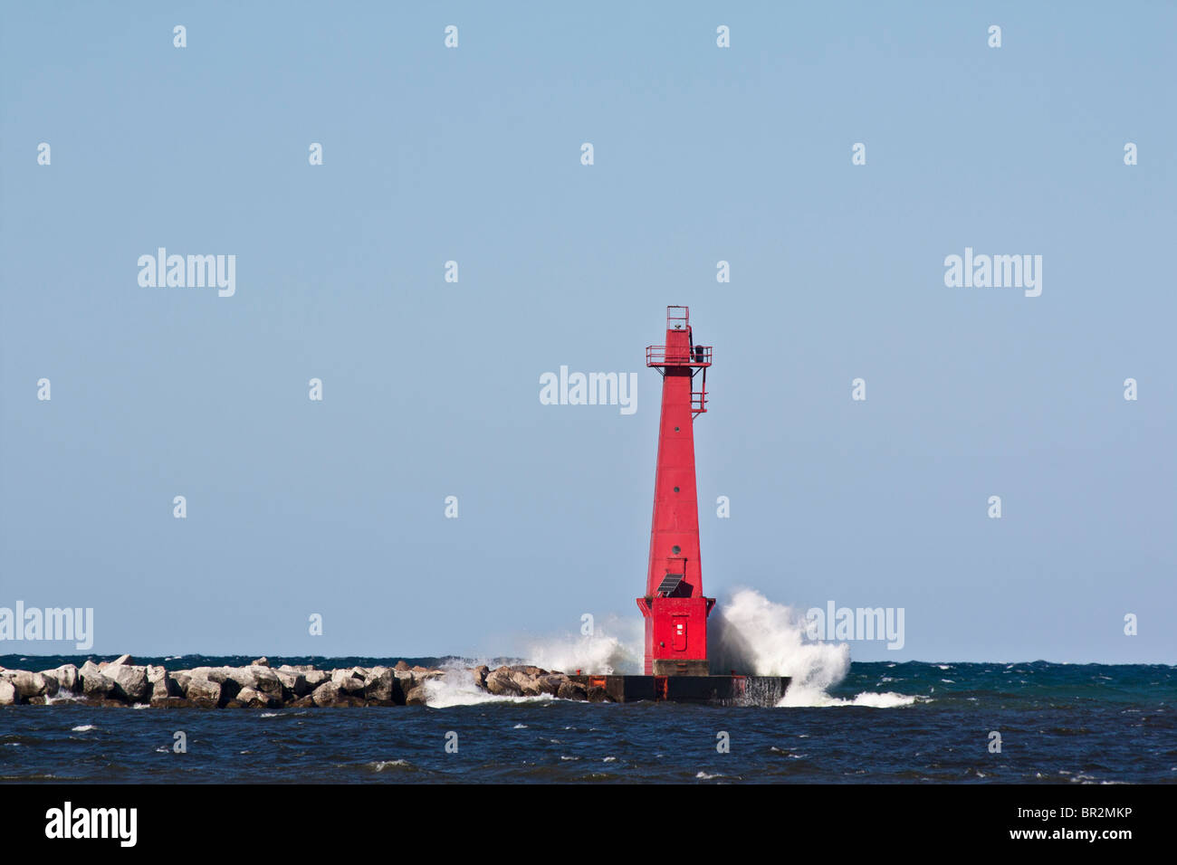 Lighthouse lake Michigan Muskegon MI Great Lakes beautiful waterscape ...